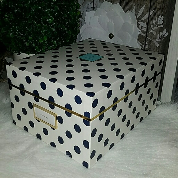 kate spade | Storage & Organization | Kate Spade Navy Dot Nesting Box ...